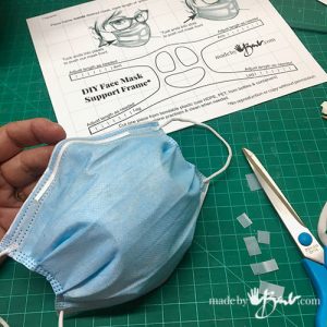 DIY Face Mask Support Frame - Made By Barb - great up-cycle for mask