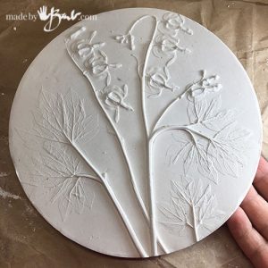 Botanical Relief Casting in Plaster - Made By Barb - easy nature designing