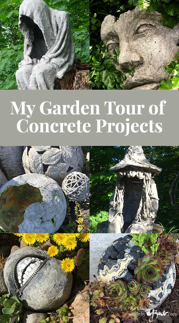 My Garden Tour of Concrete Projects - Made By Barb - how well it lasted