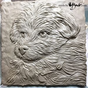 Memorial Relief Sculpture of My Pup - Made By Barb - easy 3D drawing