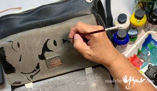 DIY Painted Cat Leather Purse - Made By Barb - Angelus custom
