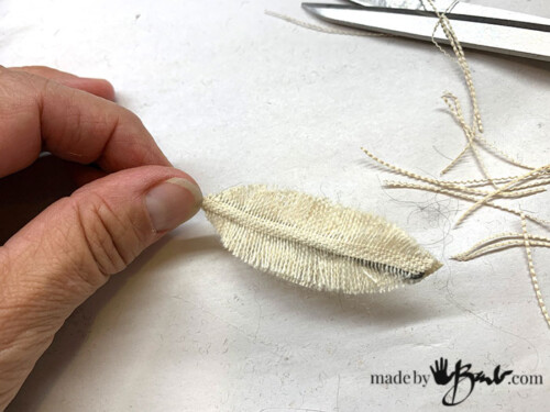 Fuzzy Fibre Moth from Scraps - Made By Barb - handcrafted