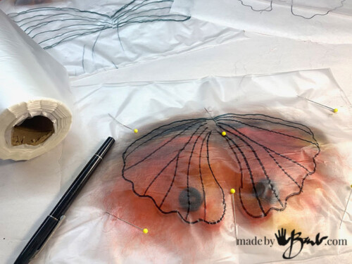 Fuzzy Fibre Moth from Scraps - Made By Barb - handcrafted