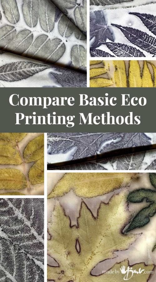 Compare Basic Eco Printing Methods - Made By Barb - see pics