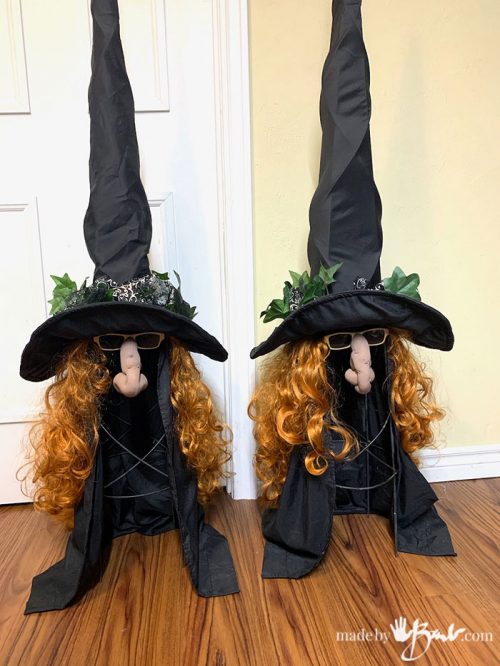 Easy Outdoor Halloween Witch Decor - Made By Barb - Fun DIY