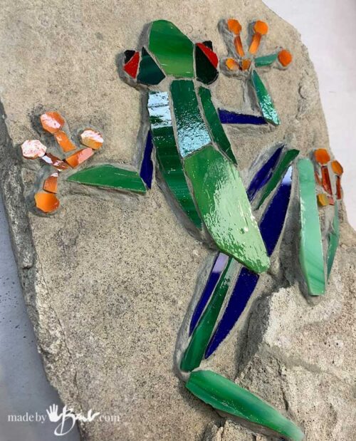 How to Make Glass Mosaics on Rocks - Made By Barb - stone art