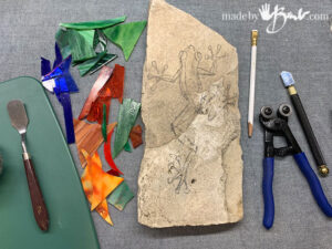 How to Make Glass Mosaics on Rocks - Made By Barb - stone art