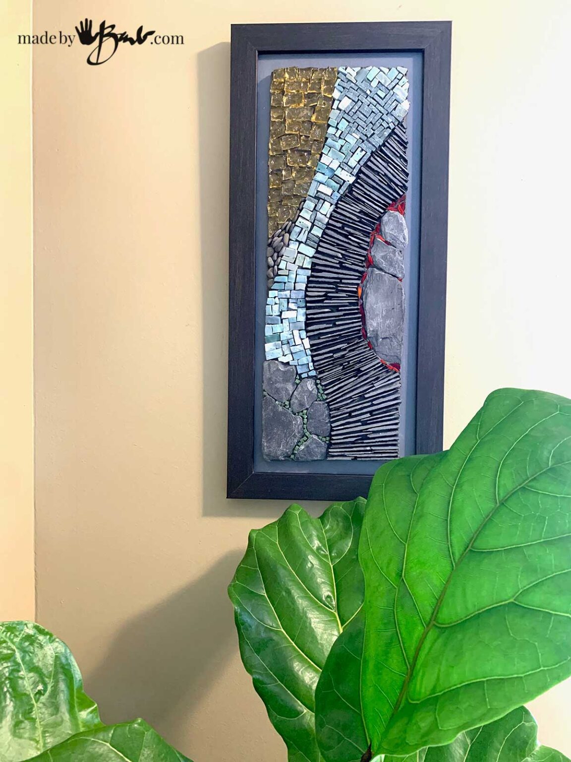 How to make Rustic Abstract Mosaics with Slate, Stone & Glass