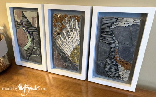How to make Rustic Abstract Mosaics with Slate, Stone & Glass
