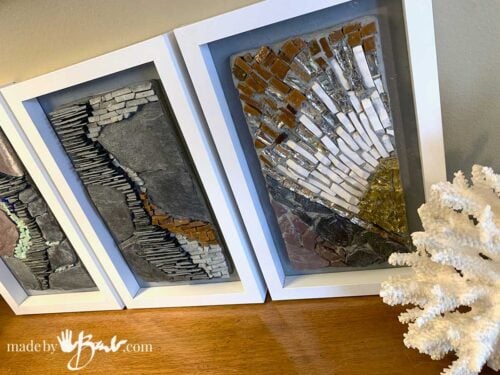 How to make Rustic Abstract Mosaics with Slate, Stone & Glass