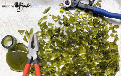 How to make your own Tesserae for Mosaics -Made By Barb- glass