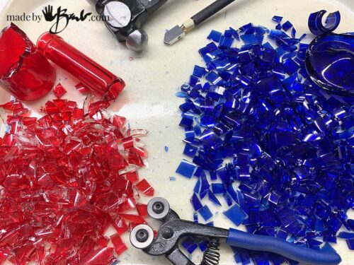 How to make your own Tesserae for Mosaics -Made By Barb- glass