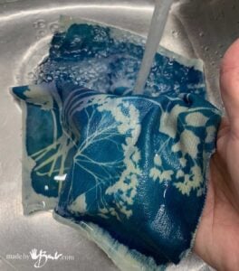 How to Make Cyanotype Prints on Fabric - MadeBy Barb - sun print
