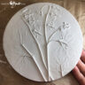 Botanical Relief Casting in Plaster - Made By Barb - nature design