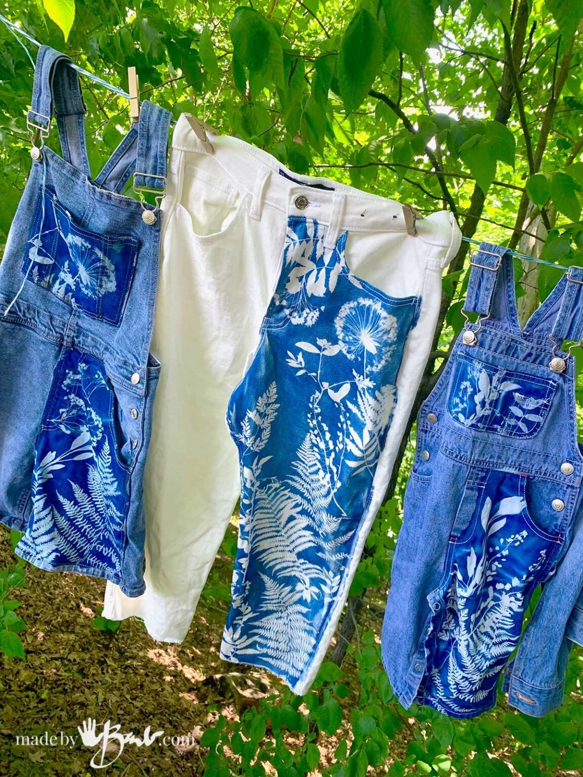 How to Print Cyanotype on Jackets, Jeans & Clothes - madebyBarb