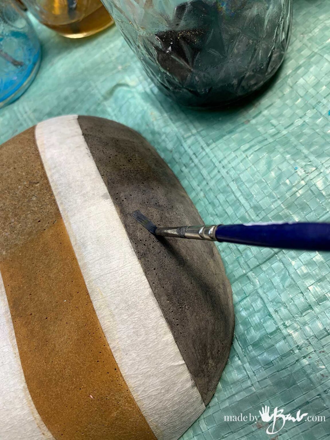 How to Colour Concrete with Homemade Acid Stain - Madebybarb