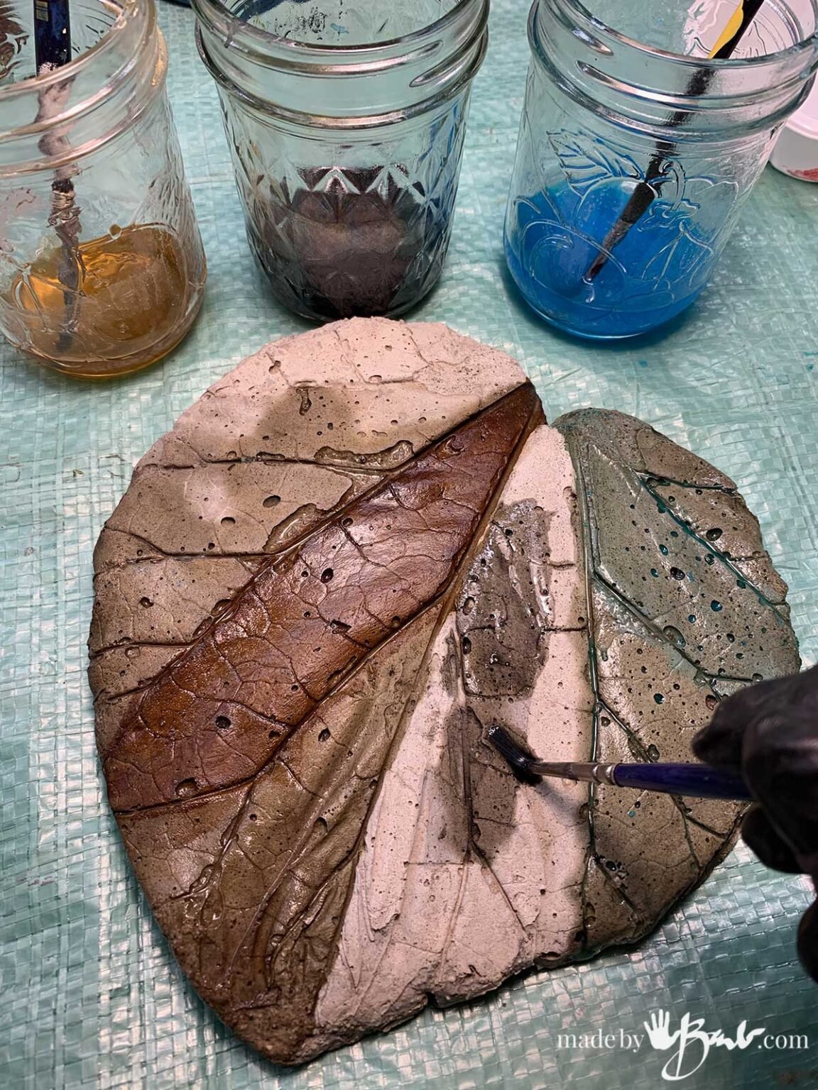 How to Colour Concrete with Homemade Acid Stain - Madebybarb