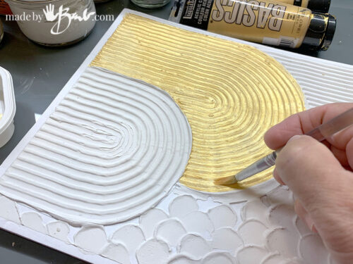 How to make Modern Geometric Textured Art - Made By Barb - DIY