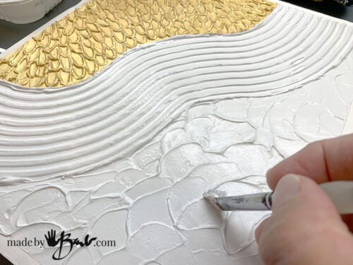 How to make Modern Geometric Textured Art - Made By Barb - DIY