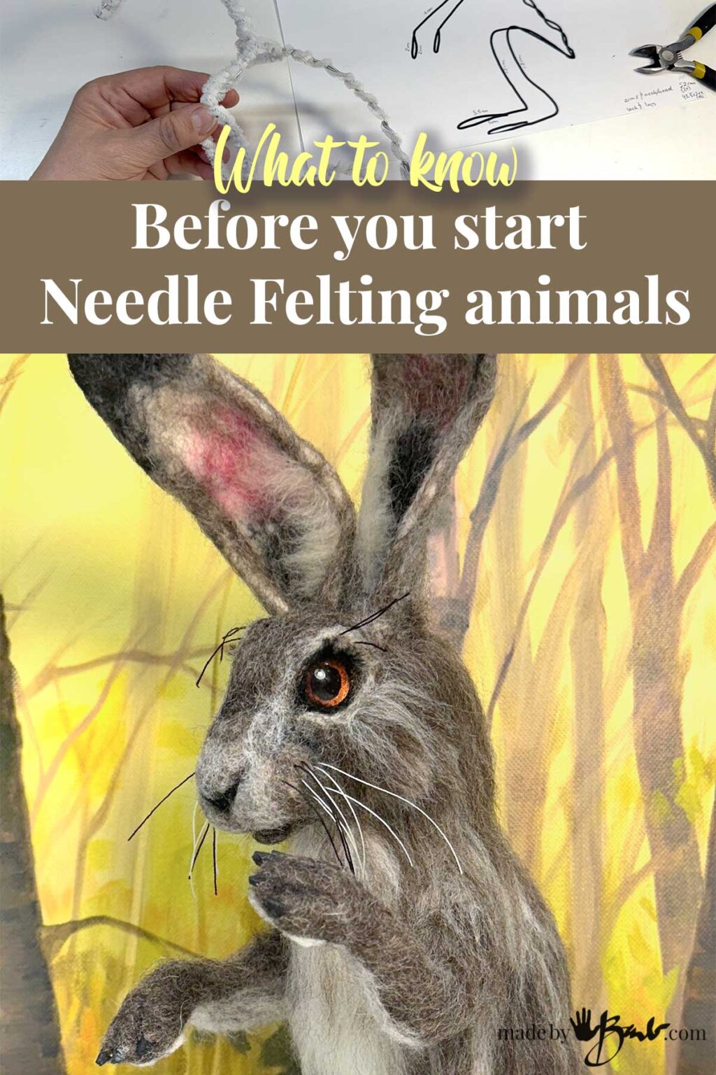 What to know before starting to Needle Felt Animals - Made By Barb