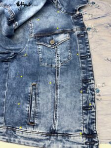 Denim Jean Jacket Hack - Add Sheer Windowpanes - MadeByBarb