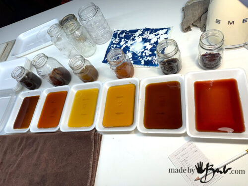 How to: Tone Cyanotypes with natural Tannins - MadeByBarb - print