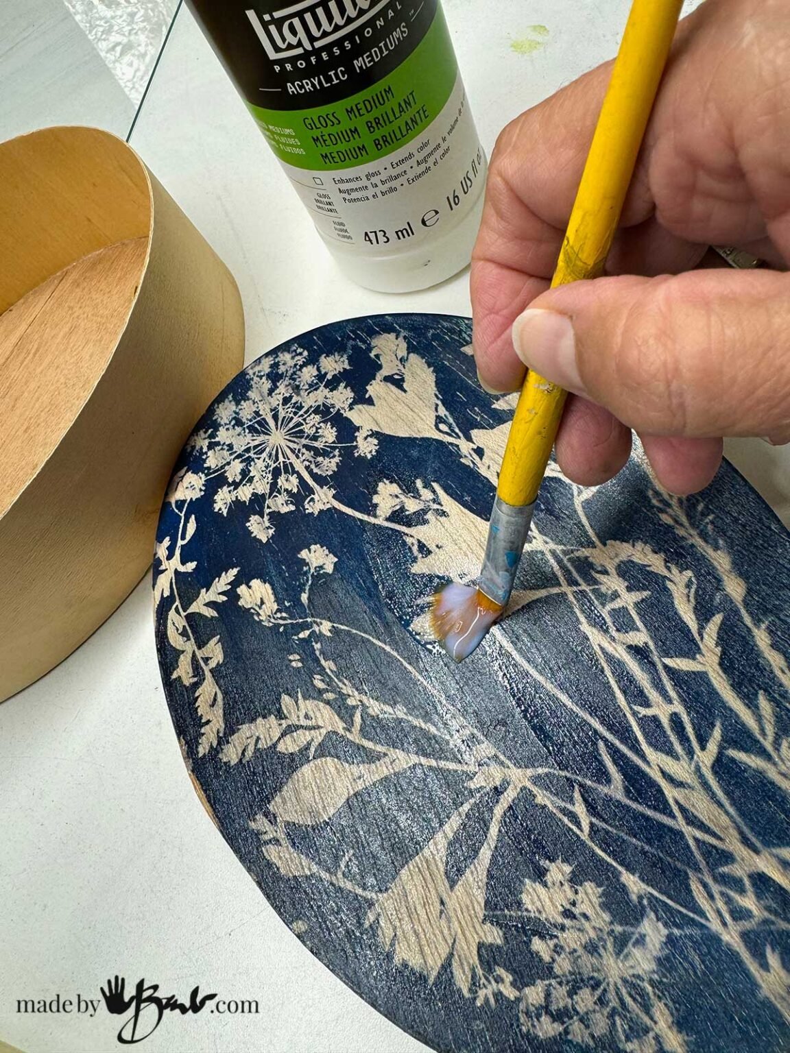 How to Make Cyanotype Prints on Wood - Made By Barb - easy art