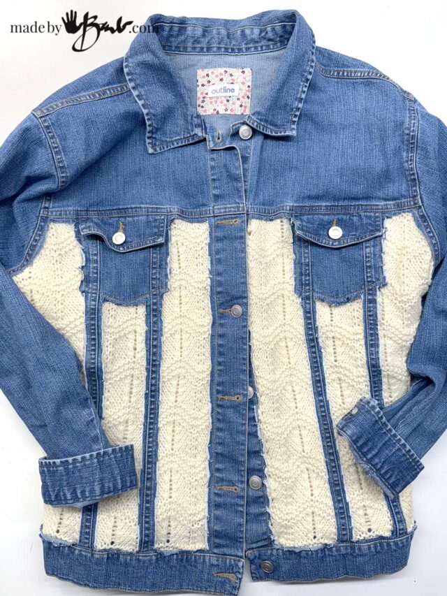 Denim UpCycle; Jean Jacket & Sweater Knit Combo - MadeByBarb