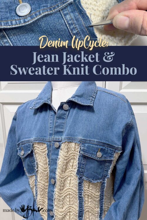 Denim UpCycle; Jean Jacket & Sweater Knit Combo - MadeByBarb