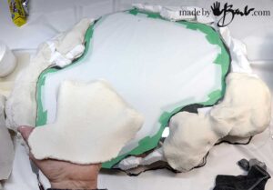 How to Make a Faux Rock Mirror with Paper Mache Clay - ByBarb