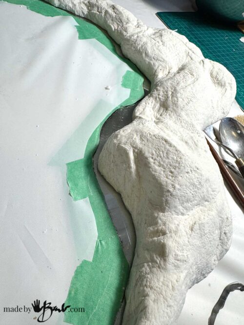 How to Make a Faux Rock Mirror with Paper Mache Clay - ByBarb