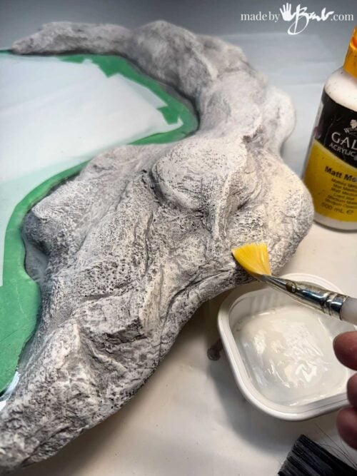 How to Make a Faux Rock Mirror with Paper Mache Clay - ByBarb