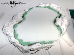How to Make a Faux Rock Mirror with Paper Mache Clay - ByBarb