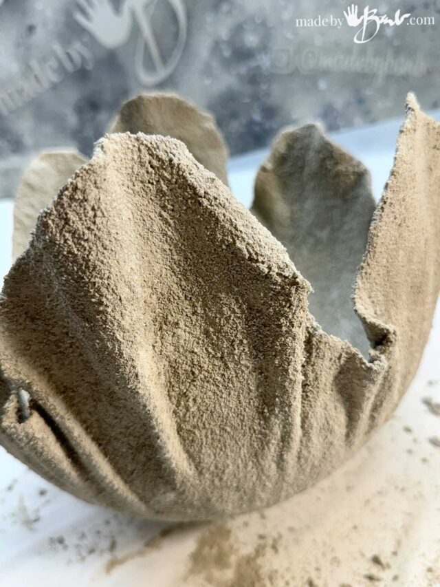 How to Make Easy Draped Concrete Bowls - MadeByBarb - cement