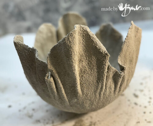 How to Make Easy Draped Concrete Bowls - MadeByBarb - cement