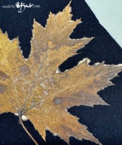 Quick Magical Bleach Printing with Leaves - Made By Barb - easy
