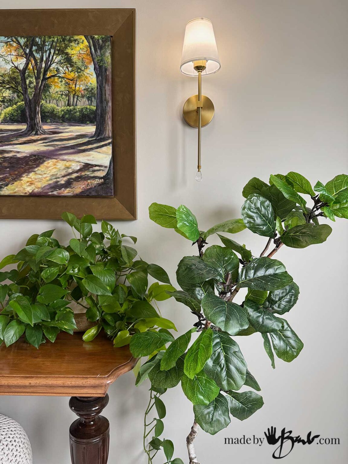 How to make a DIY Realistic Fiddle Leaf Fig Plant - Made By Barb