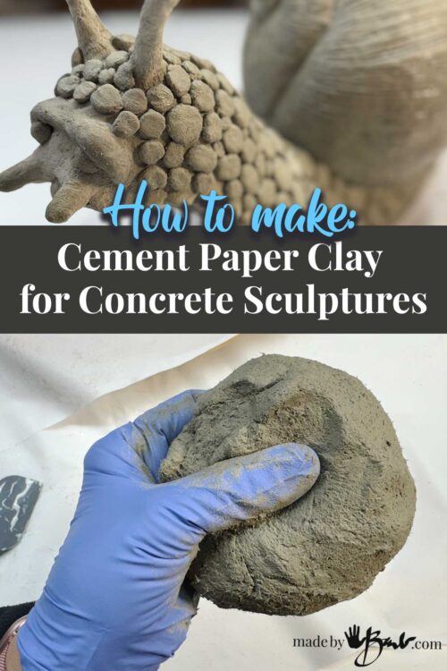 Make Cement Paper Clay for Concrete Sculptures - Made By Barb