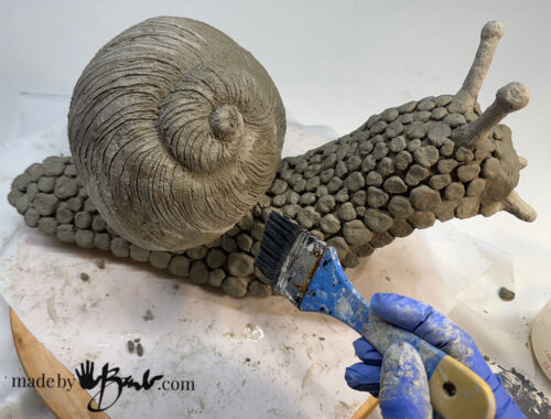 Sculpt a Snail with Cement Paper Clay - Made By Barb