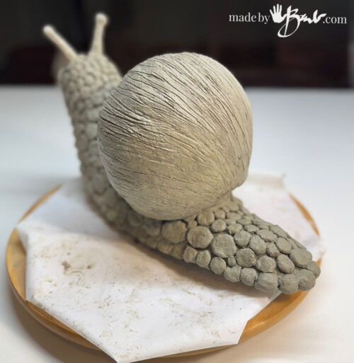 Sculpt a Snail with Cement Paper Clay - Made By Barb