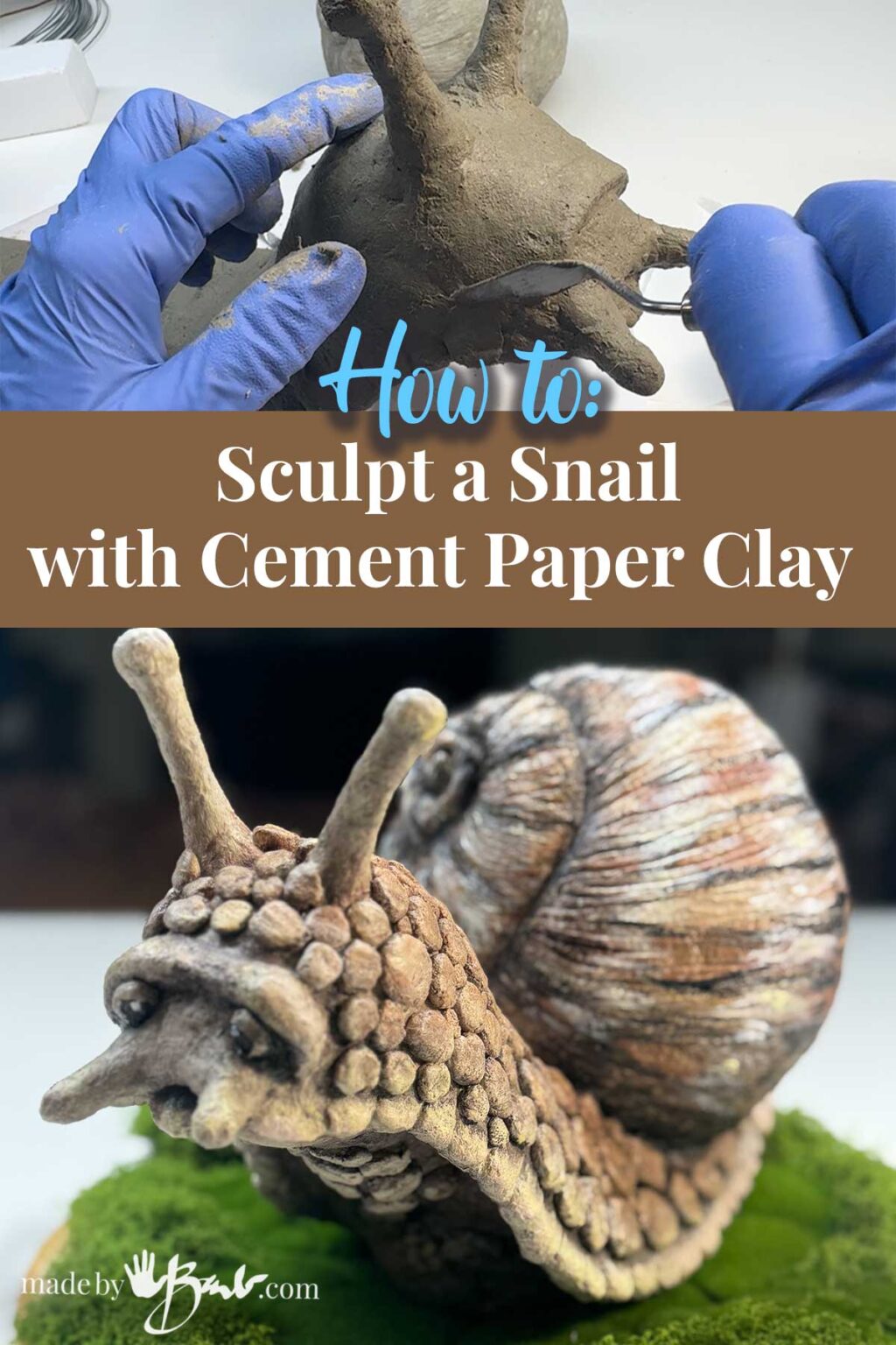 Sculpt a Snail with Cement Paper Clay - Made By Barb